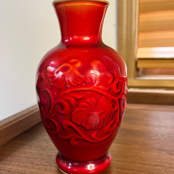 Other | Vintage Red Orange Avon Vase | Poshmark
